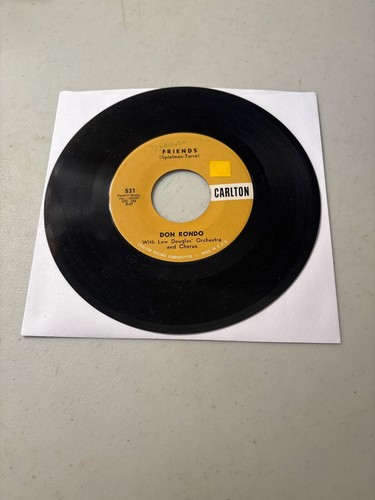 DON RONDO FRIENDS / A HOOT AN' A HOLLER 7" VINYL 45 RPM 1960 ON CARLTON ...