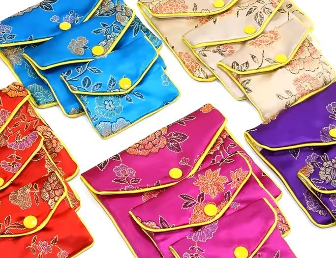 Chinese Silk Brocade Jewelry Gift Pouches 3-Pack Coin Bags | eBay
