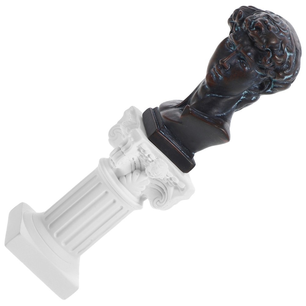 1 Set Mini Roman Column David Statue Mini David Statue Resin Sculpture ...