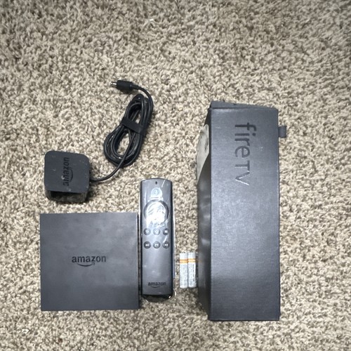 Amazon Fire TV Box HDMI Ethernet Media Streamer with Remote and Power ...