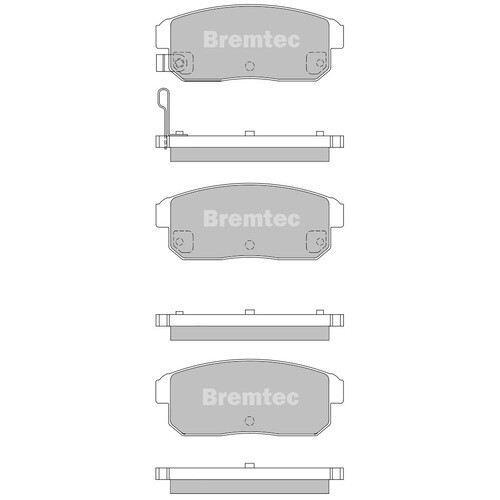 Bremtec Rear ECE R90 Approved Heavy-Duty Brake Pads BT1485PRO (DB1671 ...