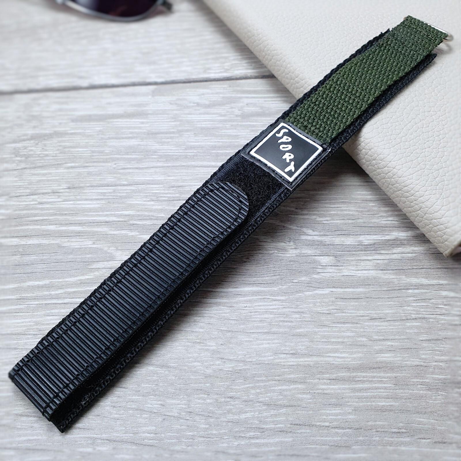 Wrap Around Hook And Loop Nylon Sports Watch Strap Band Mens Womens ...