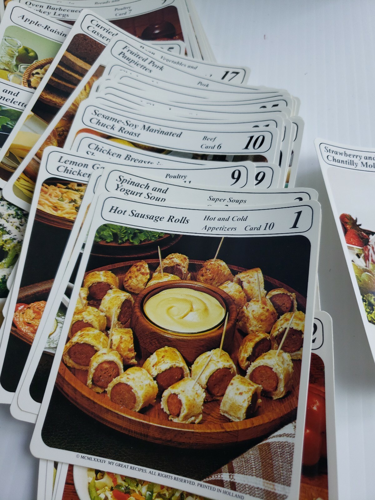 Vintage recipe Box With My Great Recipes Packet Cards 1984 Mixed 62 ...