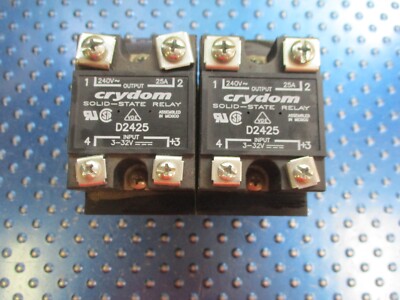 CRYDOM SOLID-STATE RELAY 240V 25A LOT OF 2 D2425 | eBay