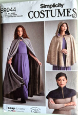 SIMPLICITY PATTERN 9944 CAPES CAPELET MISSES SIZES XSM SM MED LG XLG ...
