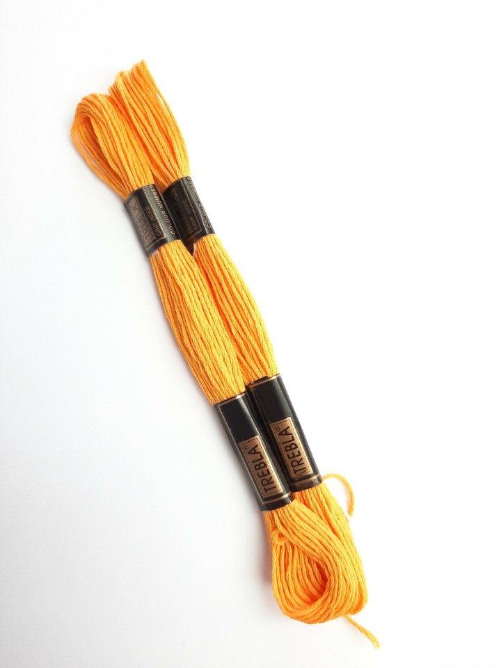 Embroidery thread Trebla x 6 pack 8 metre mercerised 100% cotton ...