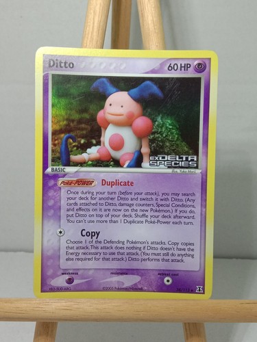 2005 Pokemon TCG Ditto Mr Mime - 38/113 - Reverse Holo Stamped Ex Delta ...