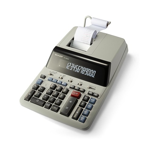Sharp 12-Digit Print Calculator Desktop Size Adding Machine, Perfect ...