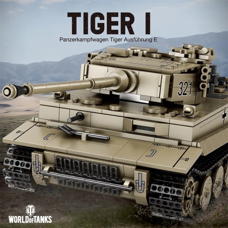 1138PCS Tiger I Military Tank Building Blocks Set – MOC Compatible WW2 ...