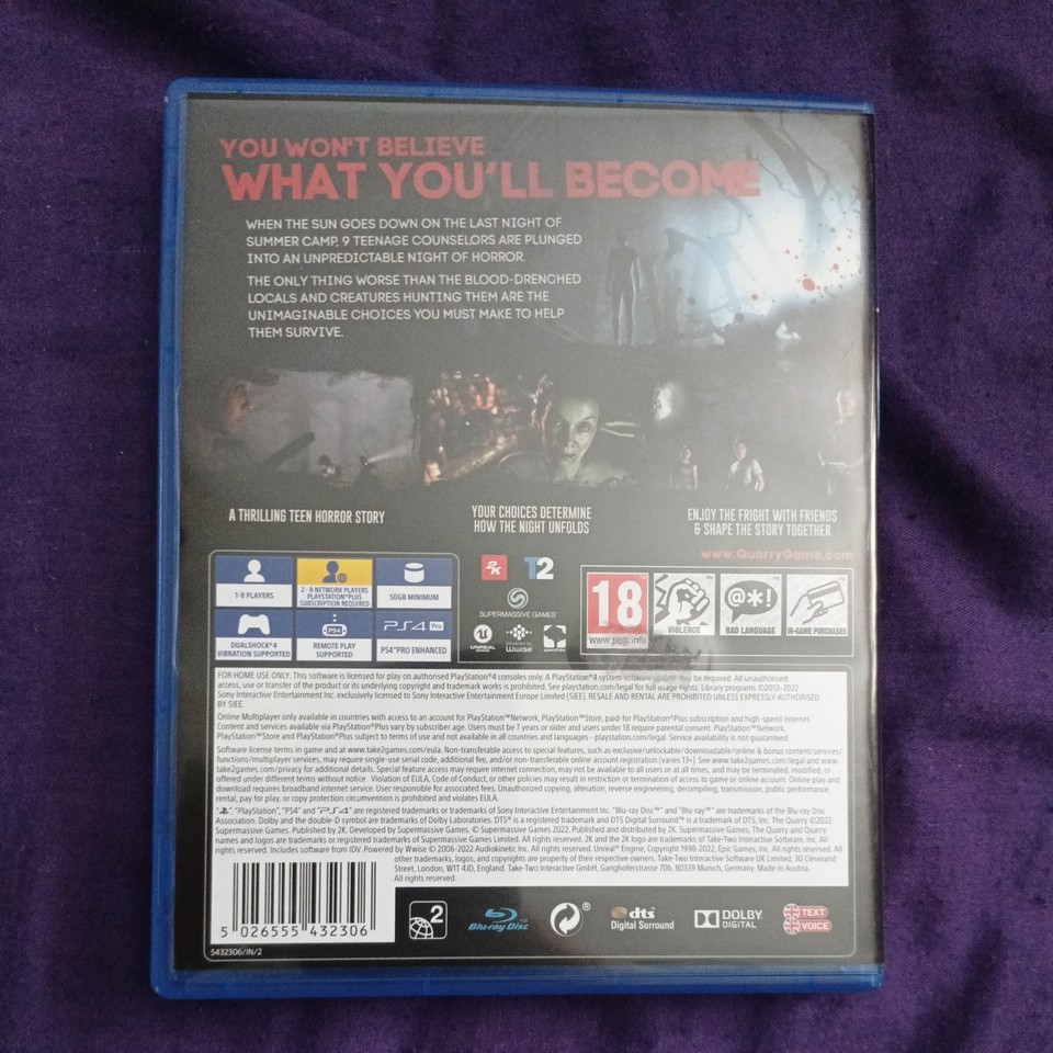 The Quarry - PlayStation 4 Game | eBay UK