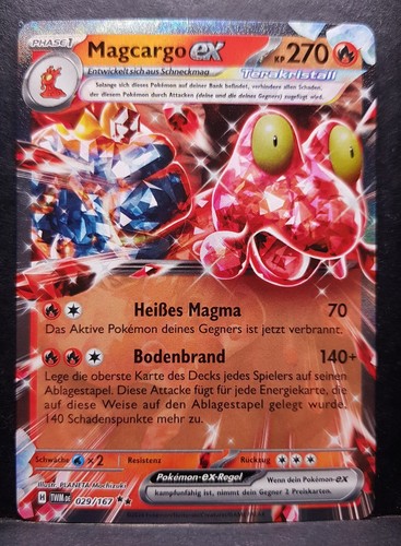 Magcargo ex 029/167 Maskerade Im Zwielicht Pokémon Pokemon Karte ...