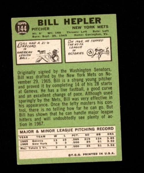 29905* 1967 Topps # 144 Bill Helper | eBay