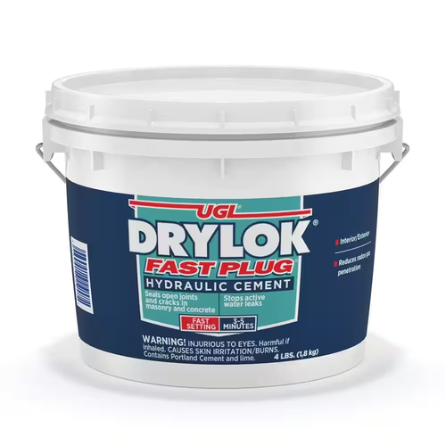 4 lb Fast Plug Hydraulic Cement Mix Water Stop Crack Repair Concrete ...