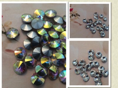 Preciosa Rivoli Rhinestone 29ss +34ss Pk 12 Crystal + Crystal AB Size ...