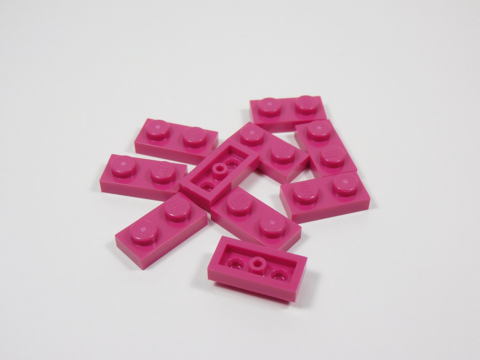 LEGO Lot of 10 Magenta Pink 1x2 Plates K5 | eBay