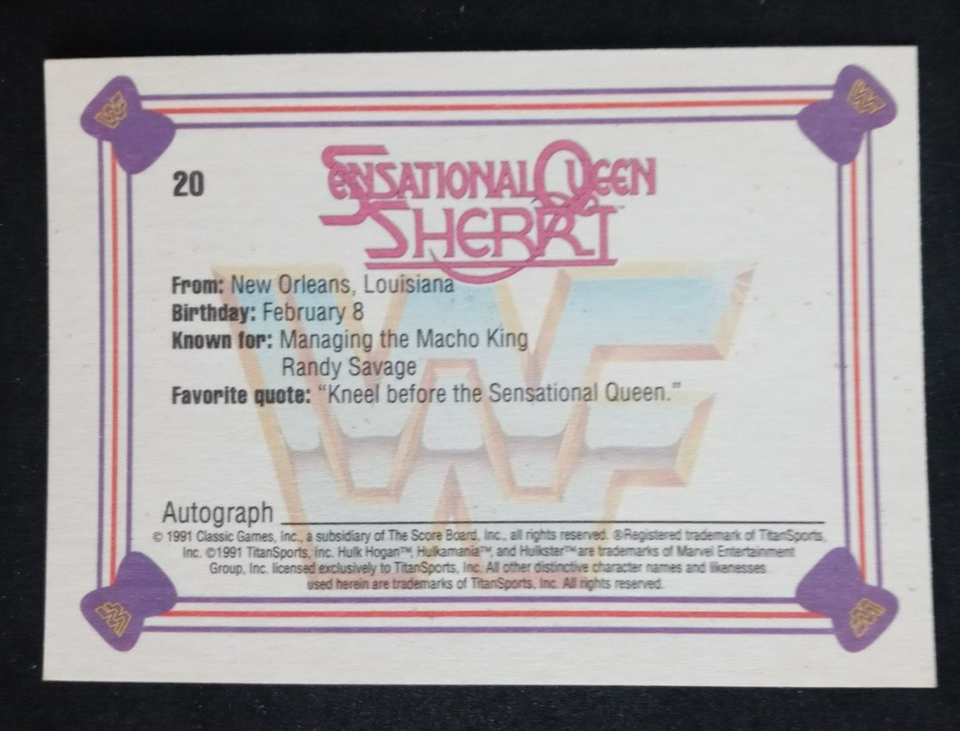 1991 Classic WWF Sensational Sherri #20 | eBay