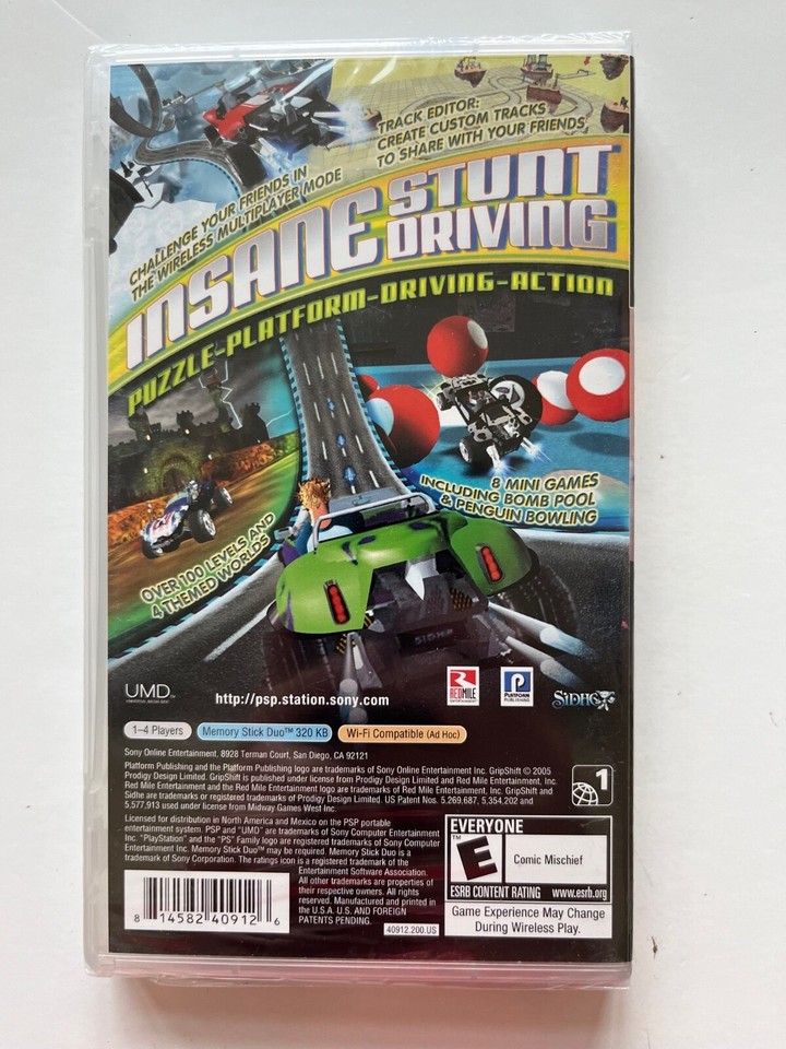 GripShift (Sony PSP, 2005) Grip Shift New Factory Sealed OOP Red Mile ...