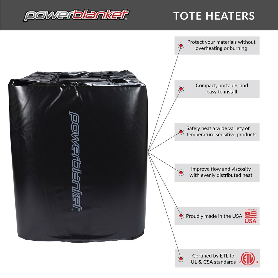 Powerblanket CONNECT 275 Gallon IBC Tote Heater w/Smart Thermostat ...