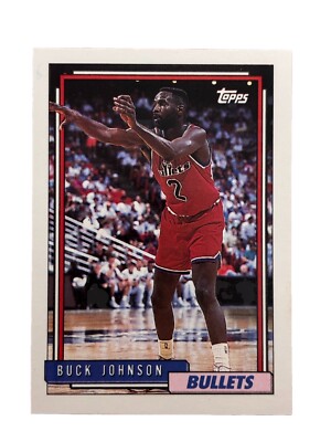 Brand New: Vintage 1992-93 topps Buck Johnson Washington Bullets ...