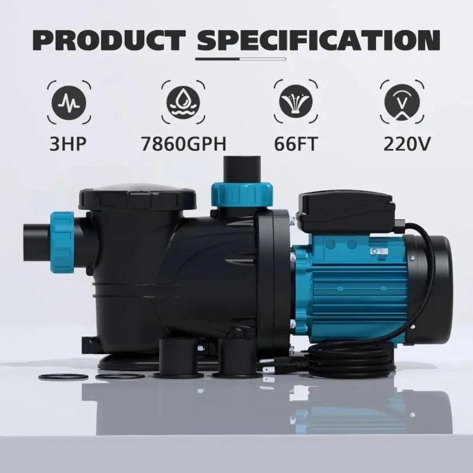 Self-priming Circulating Water Pump Swimming Pool Bath Outdoor ...