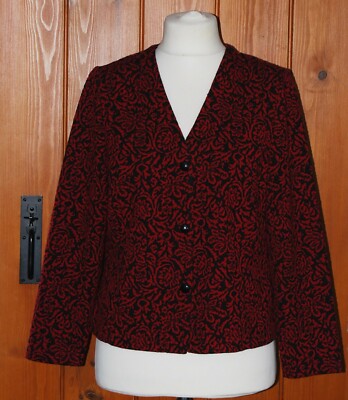 Riddella, Ladies, Vintage, Bordeaux, Casual, Party, Blazer, size 14-16 ...