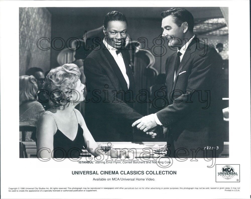 1996 Jazz Great Nat King Cole With Errol Flynn in Istanbul Press Photo ...