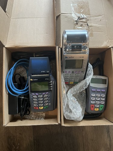 Lot of 3 VeriFone Credit Card Machine Vx520, 1000se, Vx510le | eBay