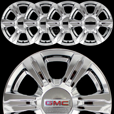 4 CHROME 2014 15 16 GMC TERRAIN 17" Wheel Skins Full Rim Covers Center ...