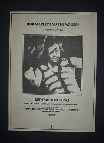 Bob Marley & The Wailers Redemption Song Uprising 1980 Poster Type Ad ...