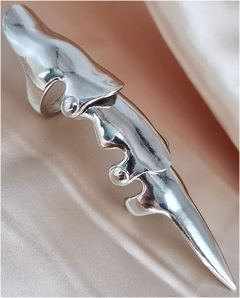 Zac's Alter Ego Gothic Jewellery Metallic Silver Knuckle Ring | eBay