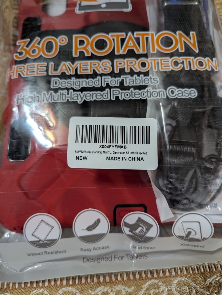 360 Degrees Rotation Three Layer Protection iPad Mini 7 Generation 8.3 ...