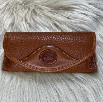 Vintage Dooney & Bourke Eyeglass Case Tan Leather. *small ink mark ...
