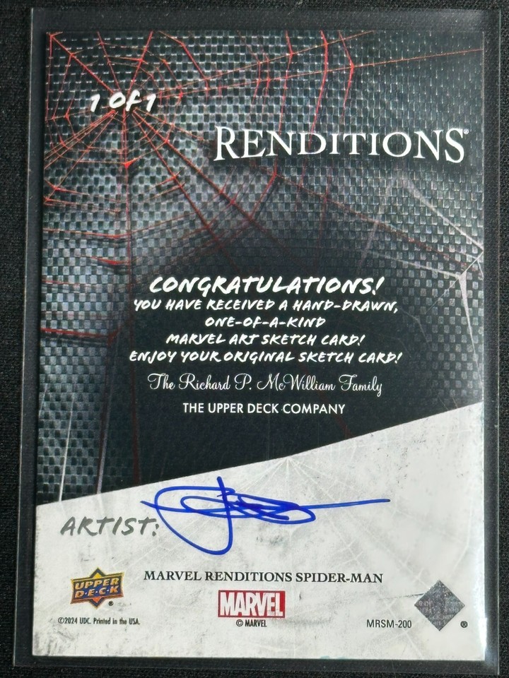 2024 Upper Deck Marvel Renditions Spider-Man Scream Jeffrey Benitez ...