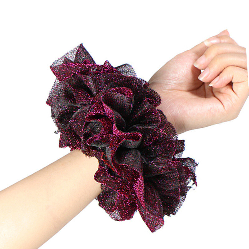 Volumising Scrunchie Gold Velvet Big Hair Tie Bun Clip Hijab Scarf ...