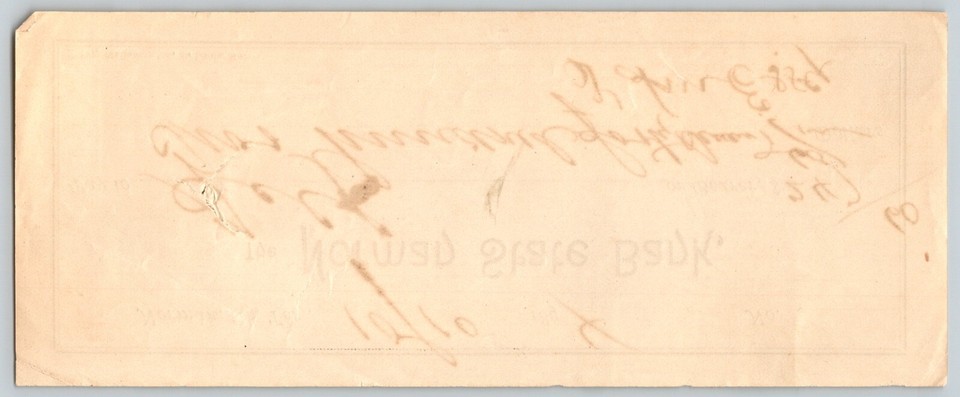 Norman, Oklahoma Territory 1907 $247.60 "Norman State Bank" Check ...