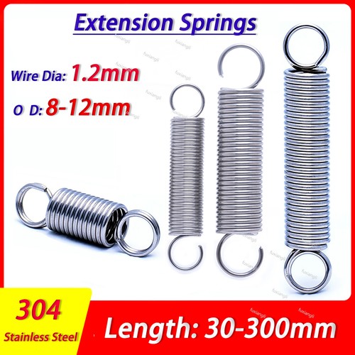 Wire Dia 1.2mm Extension Springs 304 Stainless Steel Double Loop or ...