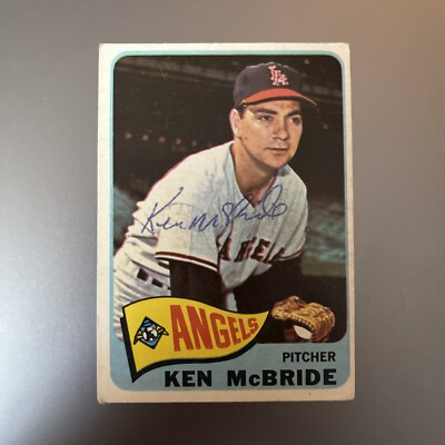 KEN MCBRIDE 1965 TOPPS AUTOGRAPHED SIGNED AUTO BASEBALL CARD | eBay