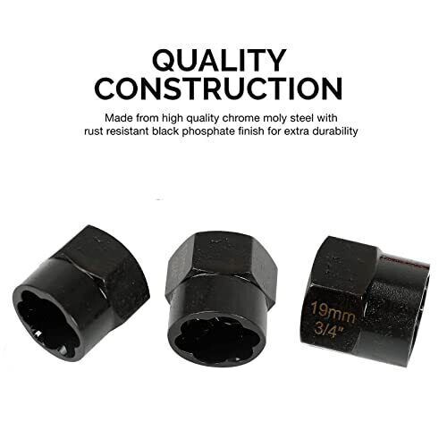 Impact Bolt Extractor Set Nut Remover Set Stripped Extraction Socket ...