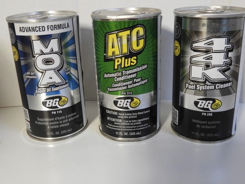 3 BG Engine Oil, Fuel, Transmission Supplement Conditioner Cans, MOA ...
