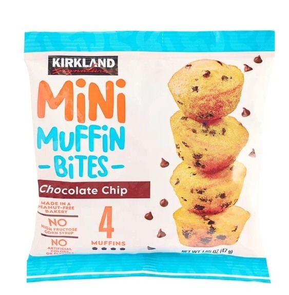 NEW Kirkland Signature Chocolate Chip Mini Muffin Bites, 1.65 oz, 20 ...