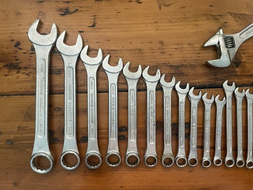 21pc Metric & AF Combination Spanner Set + 150mm/6” Adjustable Shifter ...