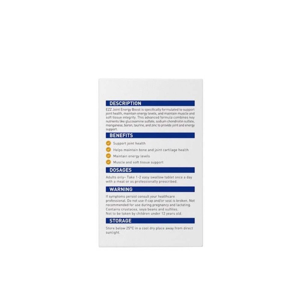 EZZ Joint Energy Boost Tablets 60 Capsules for Joint Health | eBay ...
