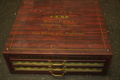Antique Clark's O.N.T. Boilfast Mercerized Sewing and Spool Silk Thread ...