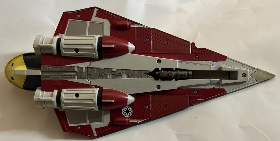 Star Wars Clone Wars Obi Wan Kenobi Jedi Starfighter Delta Hasbro 2008 ...