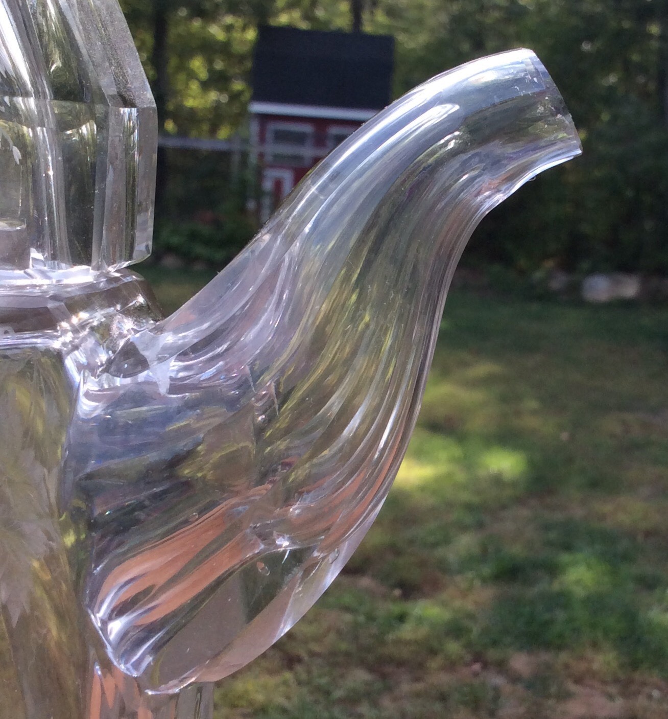 Rare Cut Glass Etched Teapot | eBay