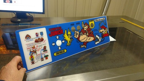 NINTENDO Donkey Kong Junior JR Dedicated Cabinet PLEXI Control Panel ...