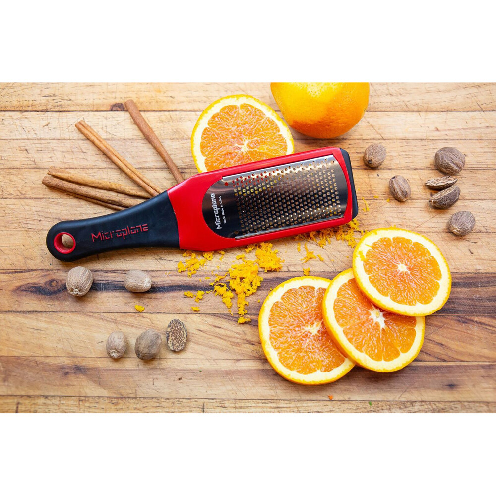 Microplane Red Artisan Fine Stainless Steel Grater Lime/Lemon Citrus ...