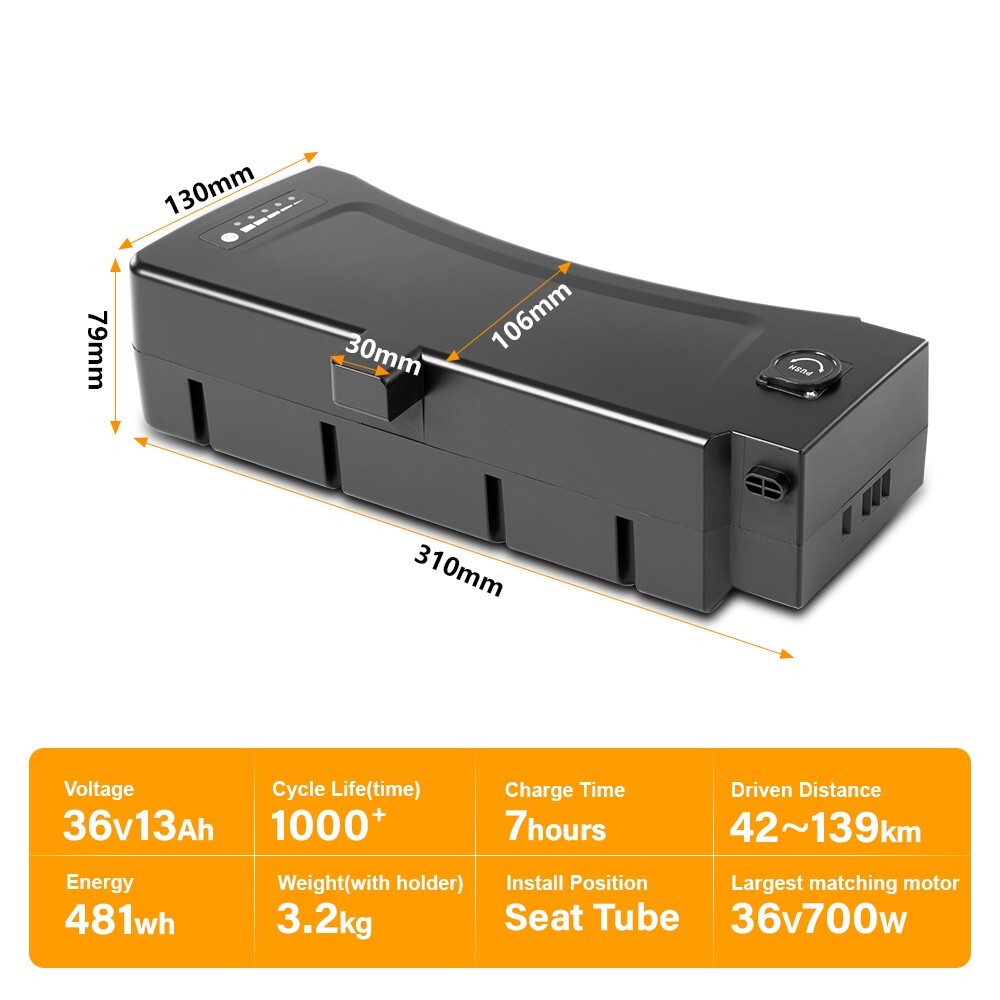 YOSE POWER 36V 13Ah 481Wh SideClick SILVER Akku von Prophete, Zündapp ...