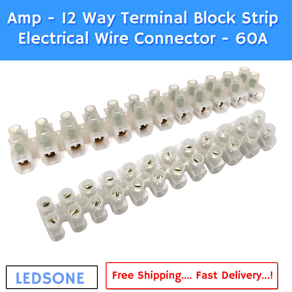 12 Way Connector Strip 360 Amp Electrical Choc Block