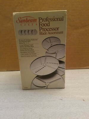 SUNBEAM VISTA Professional Food Processor Blade Assortment (New Sealed ...